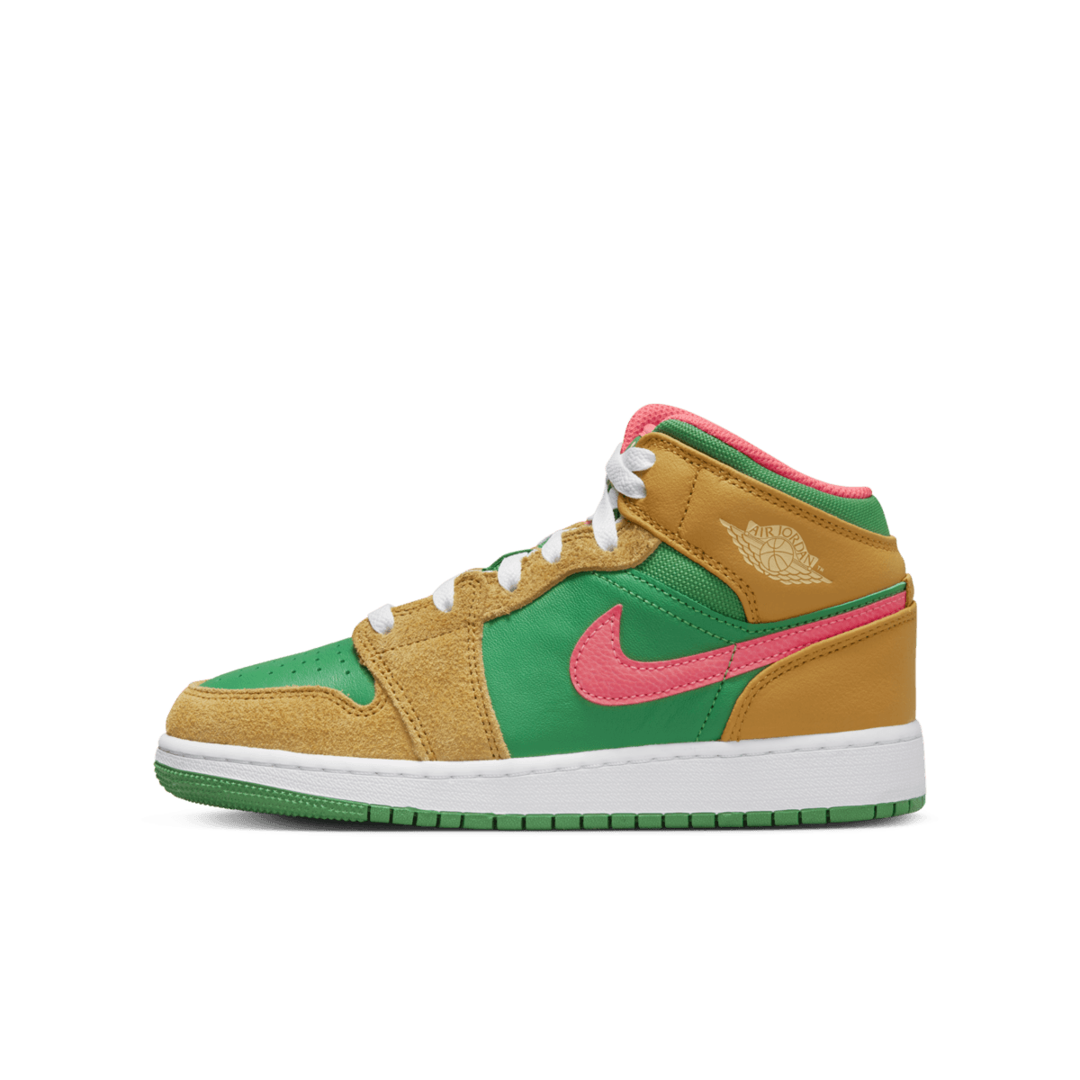 Air Jordan 1 Mid SE GS 'Wheat Watermelon' | DX4365-700 | Sneakerjagers